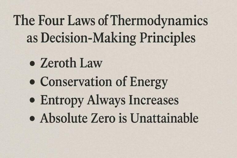 Mastering the Thermodynamics Mental Model for Better Decisions